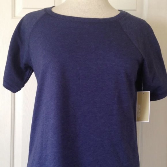 Michael Kors | Tops | Michael Kors Mk Gold Stud Logo Terry Short Sleeve ...